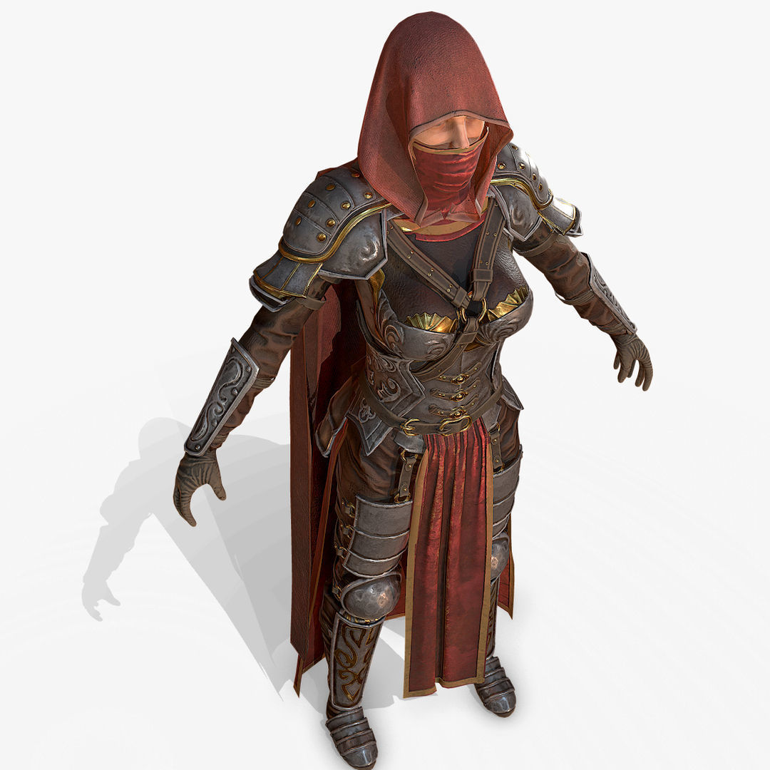 3D model Assassin female VR / AR / low-poly | CGTrader
