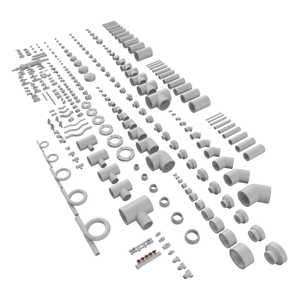 Plastic fittings Big n1 3D model | CGTrader