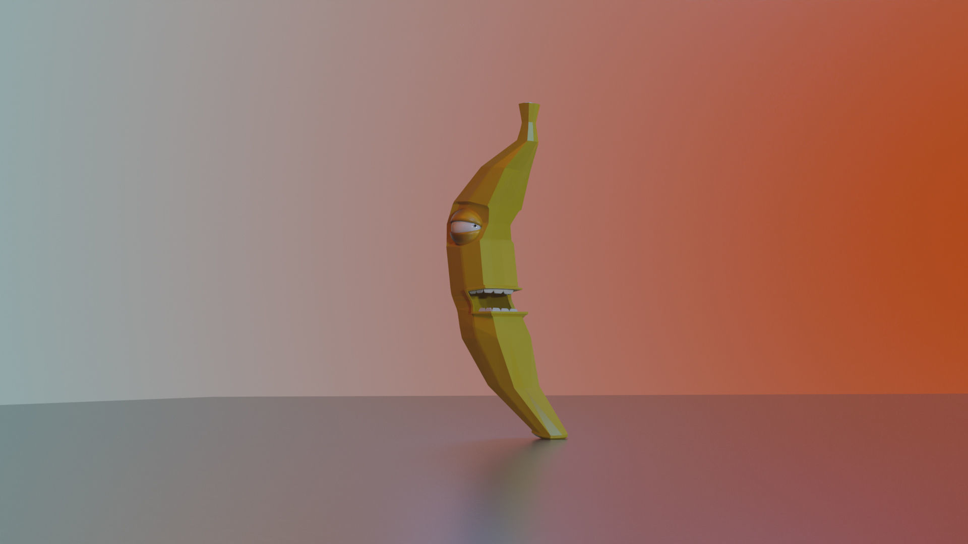 3D model Low poly Bob the Banana fantasy character animated rigged pbr ...