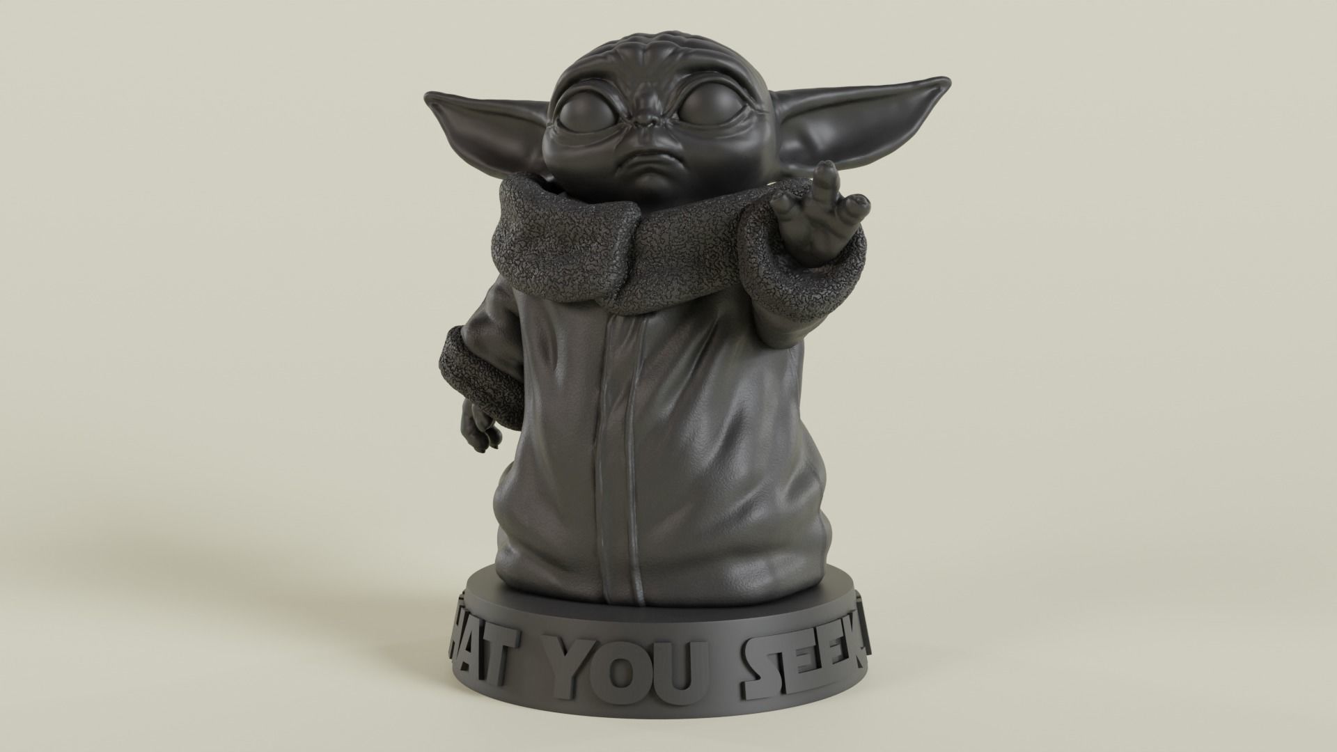 Baby Yoda 3D Model 3D model 3D printable | CGTrader