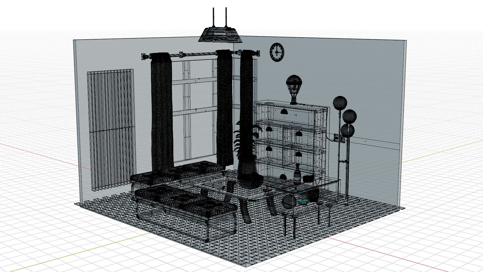 3D model Modern Room with simple decoration 3D Model Interior Design VR ...