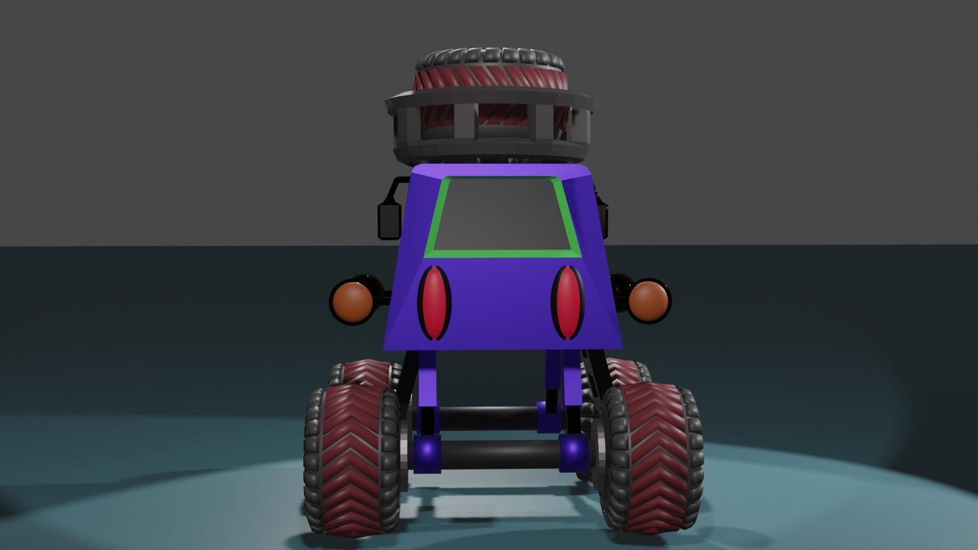 MONSTER CAR WITH RIG 3D model animated rigged | CGTrader