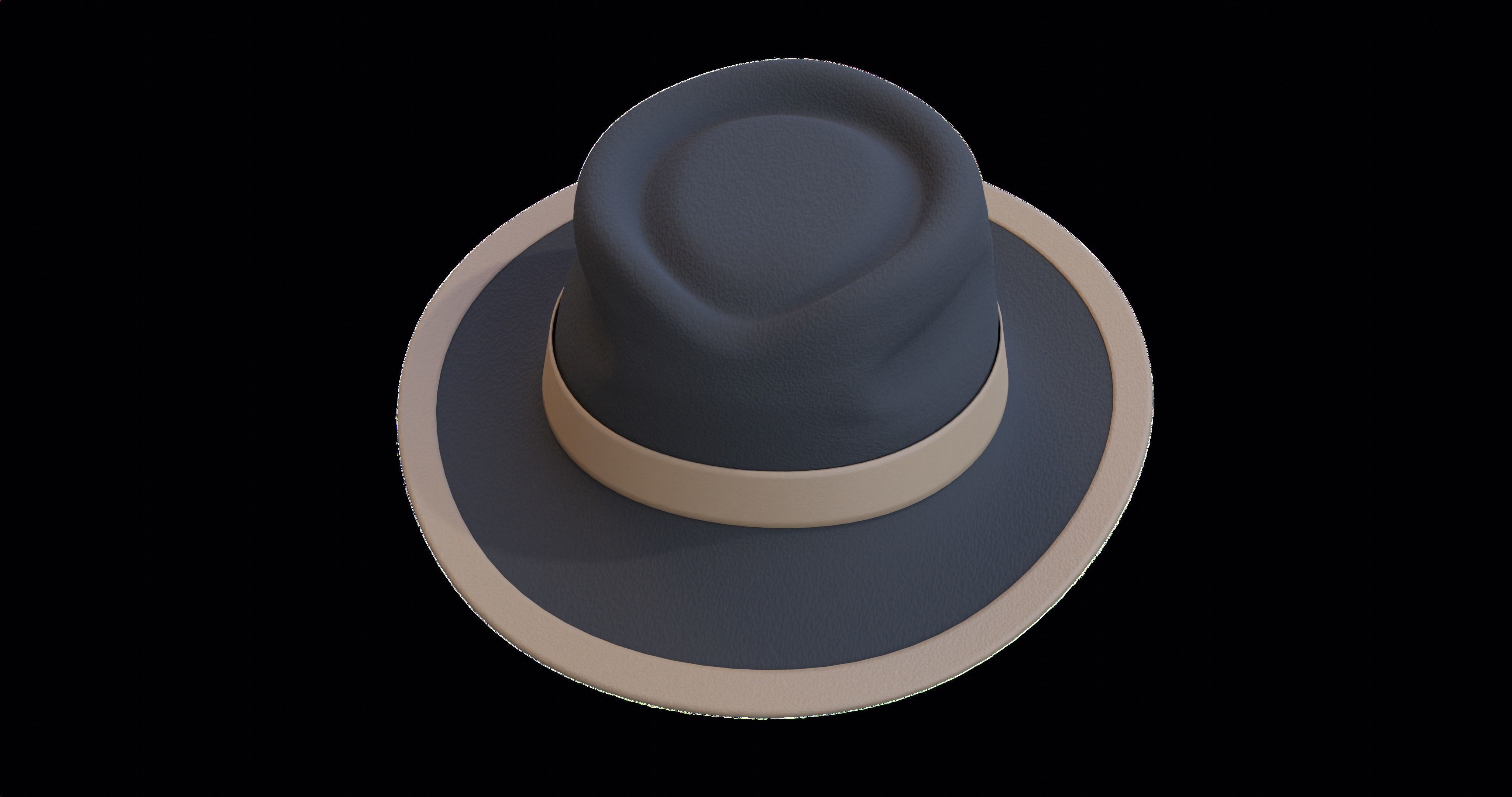 Felt Fedora Hat 3D model | CGTrader