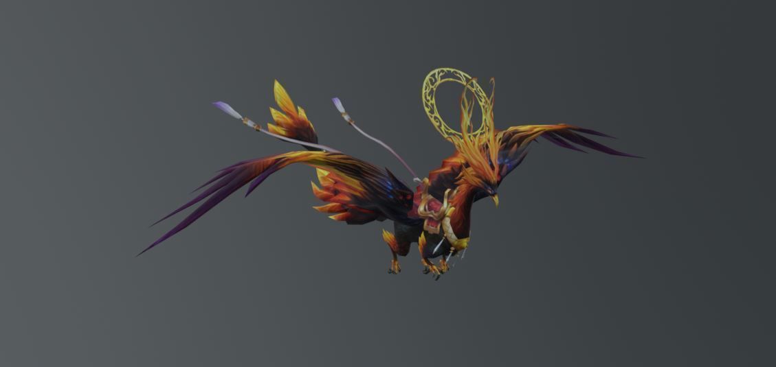 3D model Black Fire Phoenix VR / AR / low-poly | CGTrader