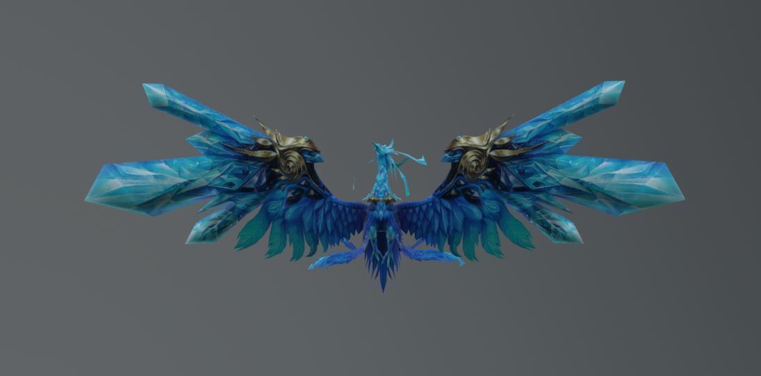 3D model Crystal Phoenix Fantasy VR / AR / low-poly | CGTrader