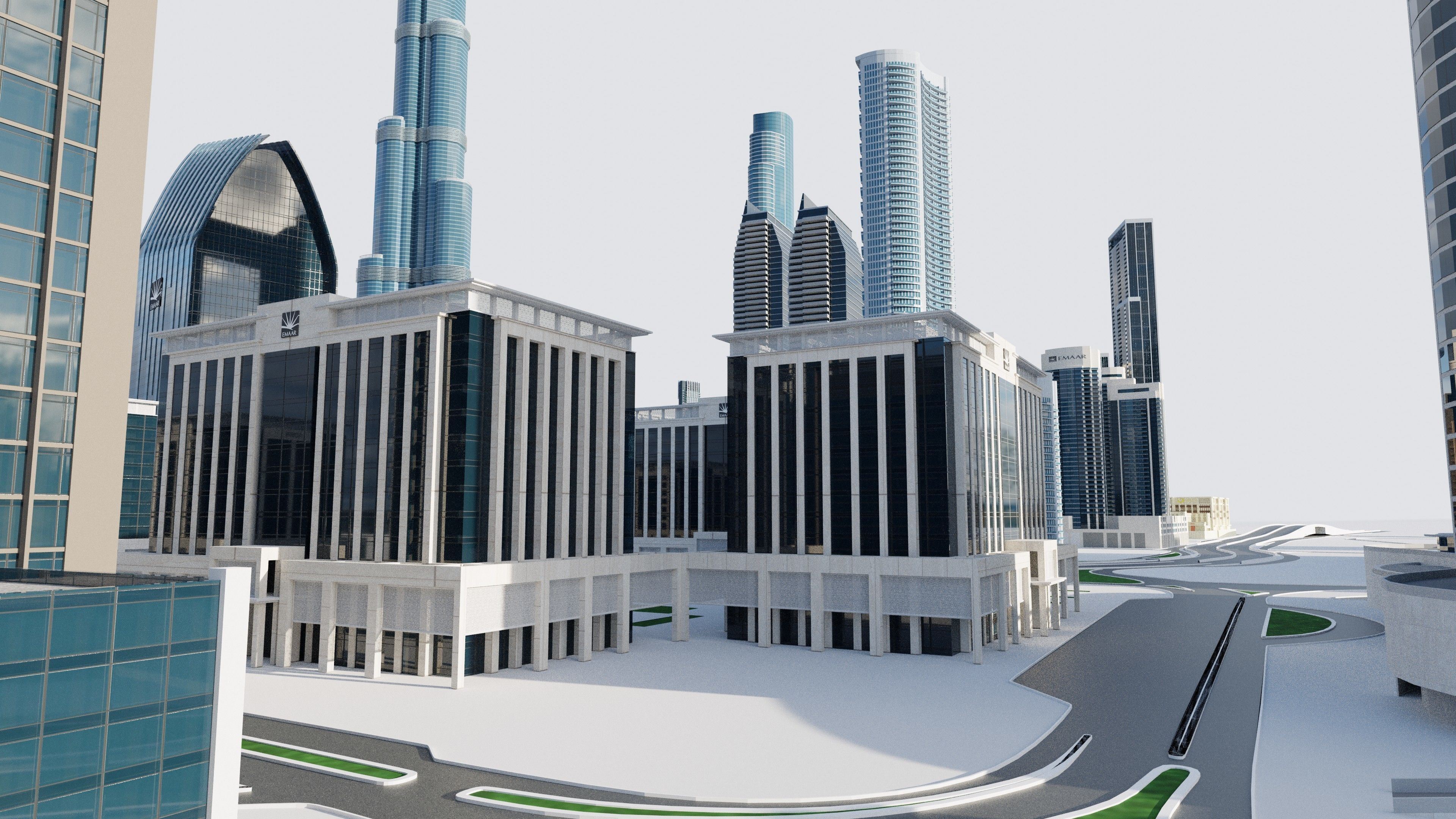 Burj khalifa Area - Dubai 3D model | CGTrader