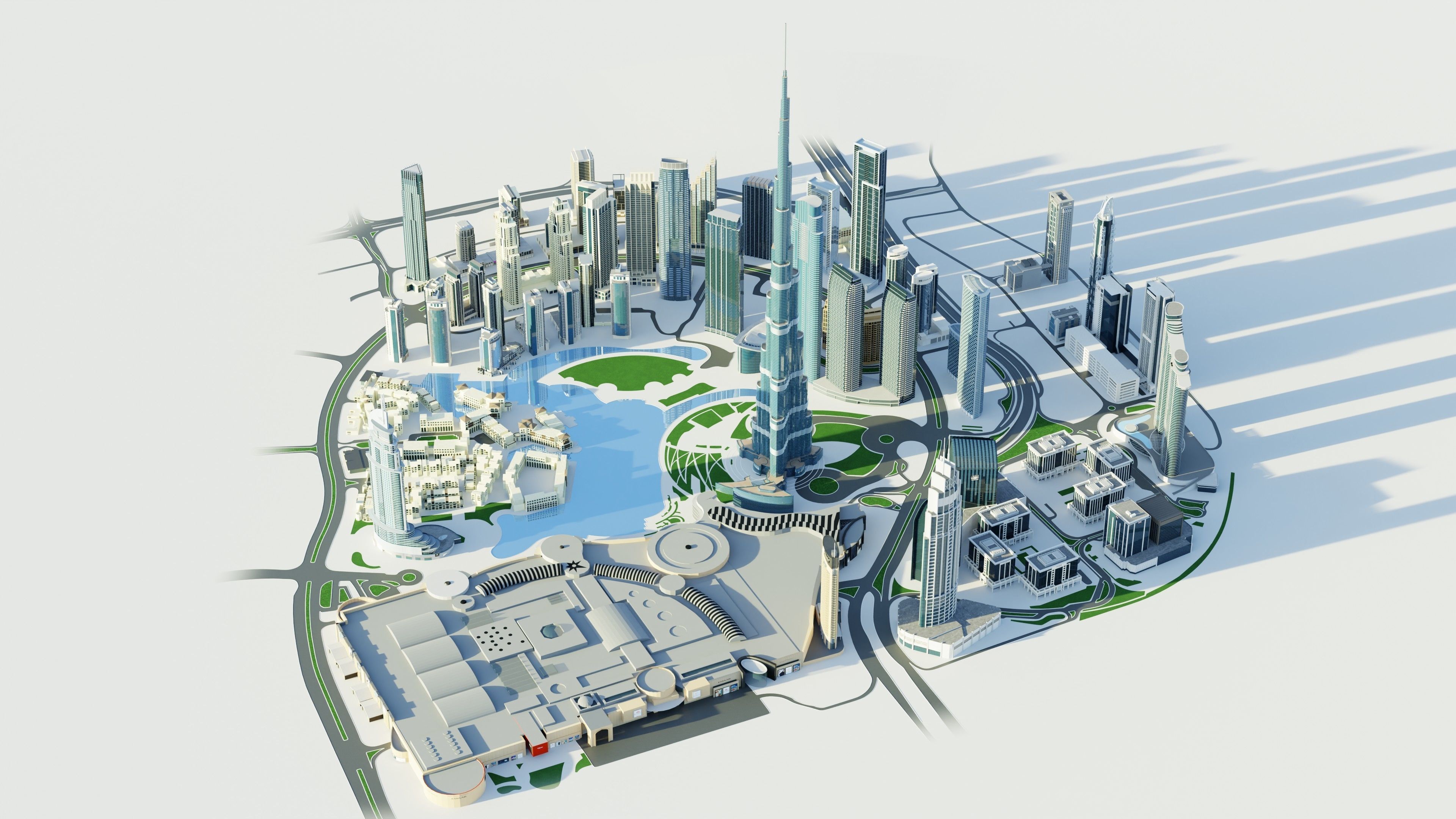 Burj khalifa Area - Dubai 3D model | CGTrader