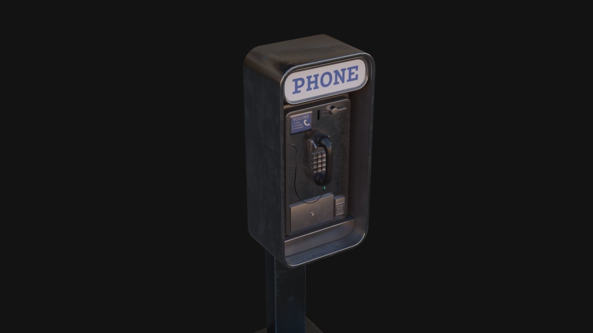 3D model PayPhone Subway 3D Model VR / AR / low-poly | CGTrader