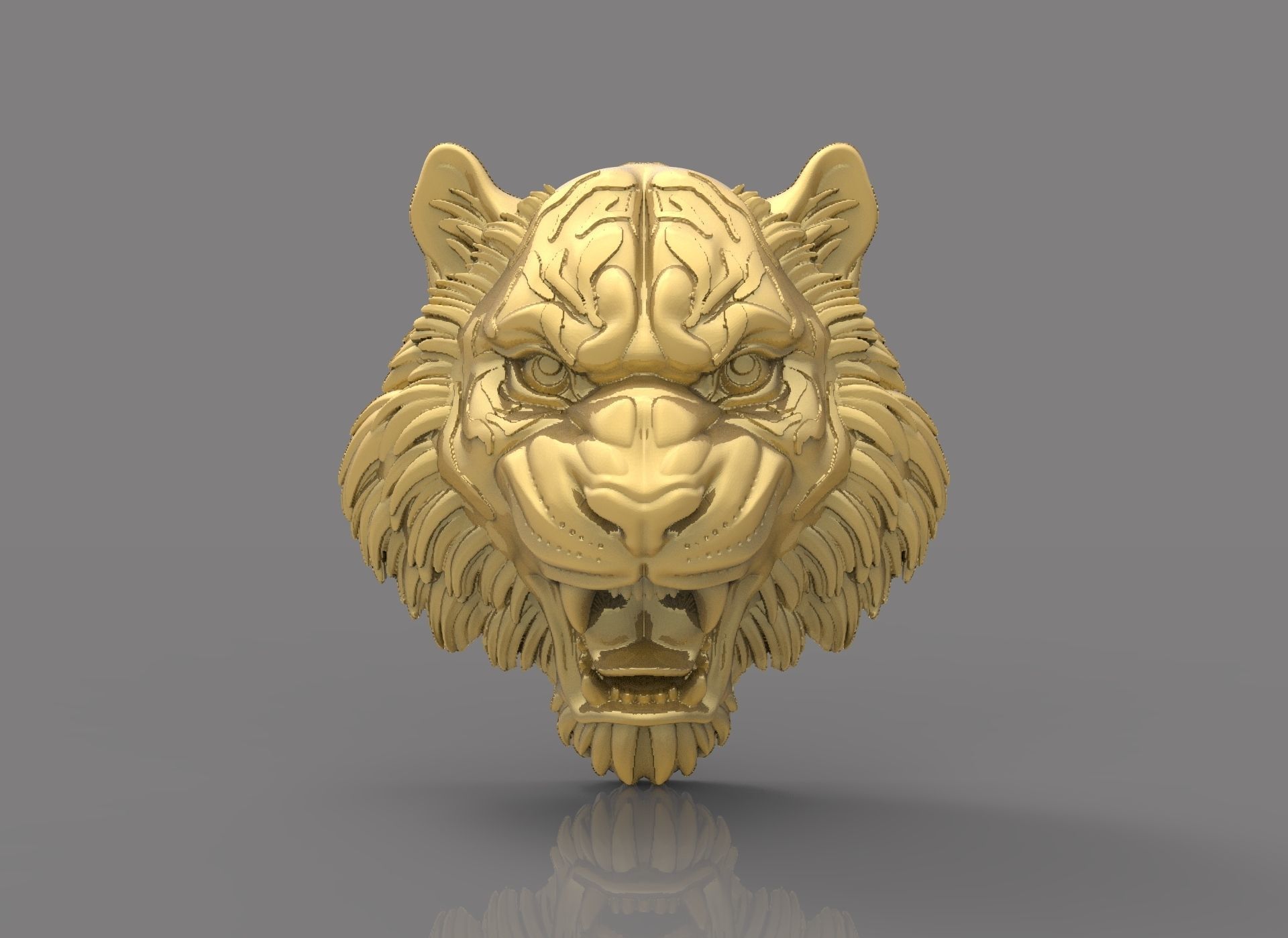 Tiger head 3d relief for printing and aspire applications 3D model ...
