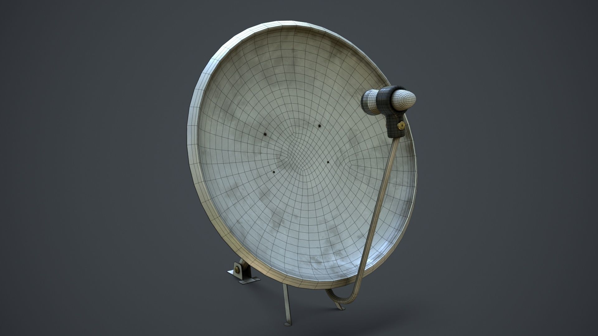 3D model Dish TV Antenna VR / AR / low-poly | CGTrader
