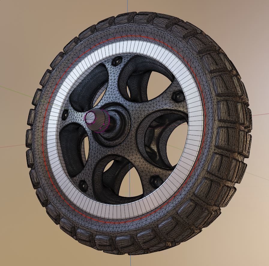 E-Scooter Rear-Wheel with Procedural PBR Material 3D model | CGTrader
