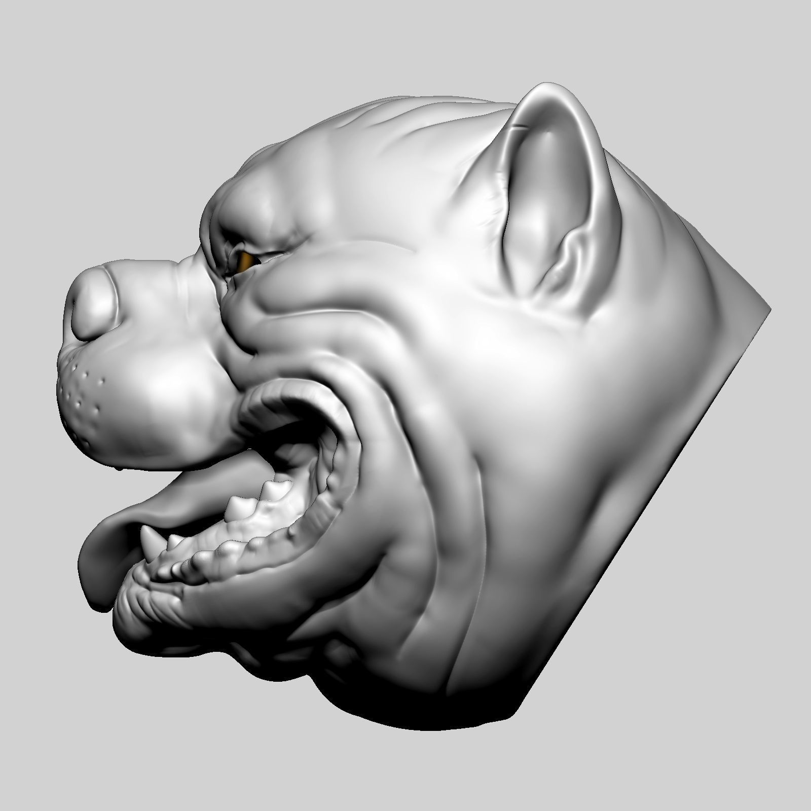 Pitbull Head Mini 3D model 3D printable | CGTrader
