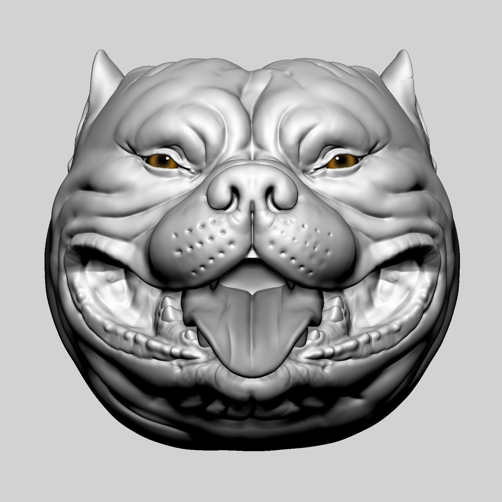 Pitbull Head Mini 3D model 3D printable | CGTrader