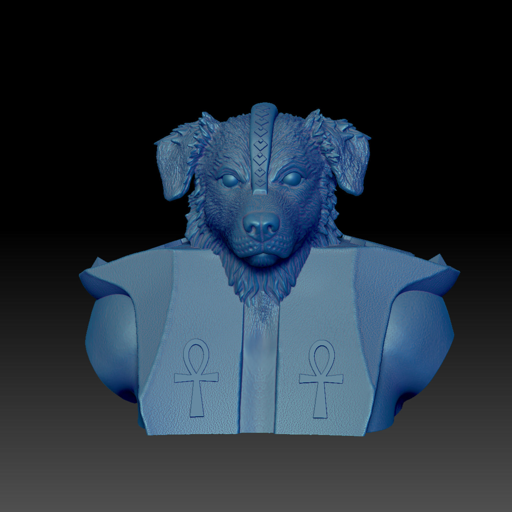 Dog Australian border Anubis friendly 3D model 3D printable | CGTrader