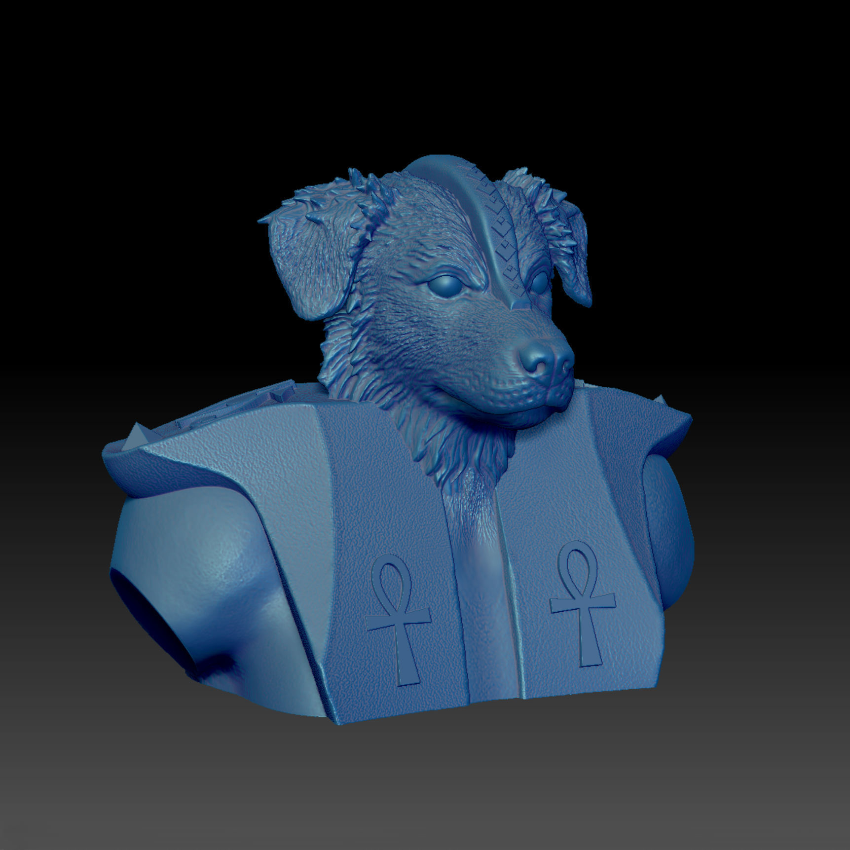 Dog Australian border Anubis friendly 3D model 3D printable | CGTrader