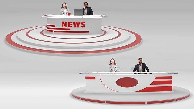 3D model News Desks VR / AR / low-poly | CGTrader
