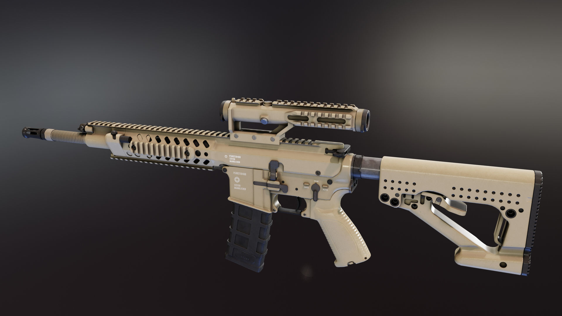 3D model Steyr RS556 Rifle VR / AR / low-poly | CGTrader