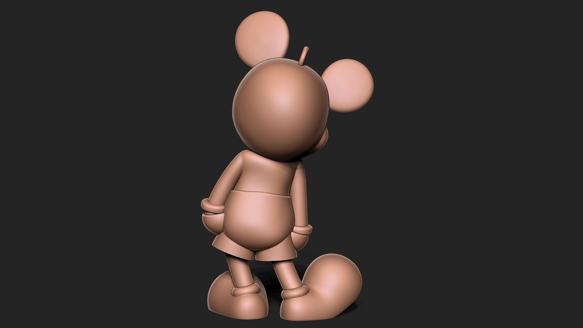 Mickey Mouse Keychain 3D model 3D printable | CGTrader