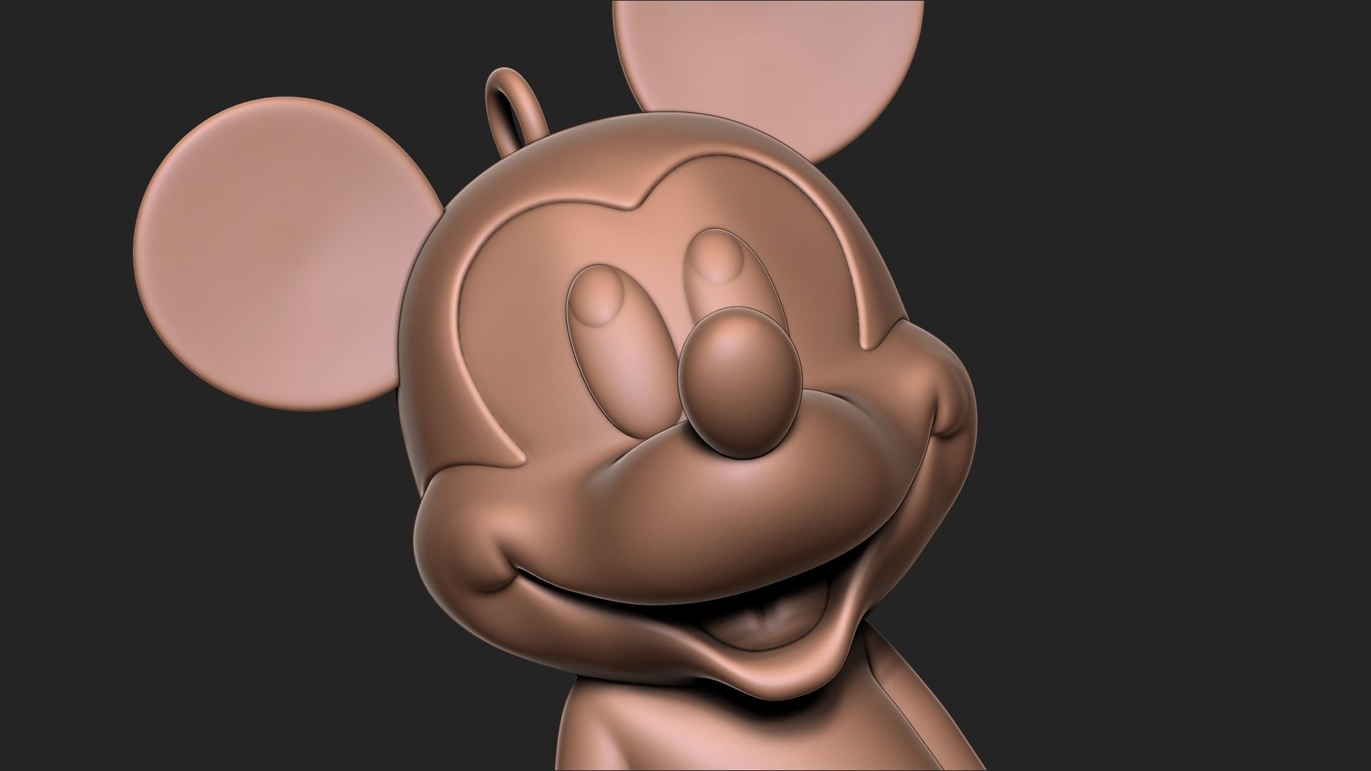 Mickey Mouse Keychain 3D model 3D printable | CGTrader