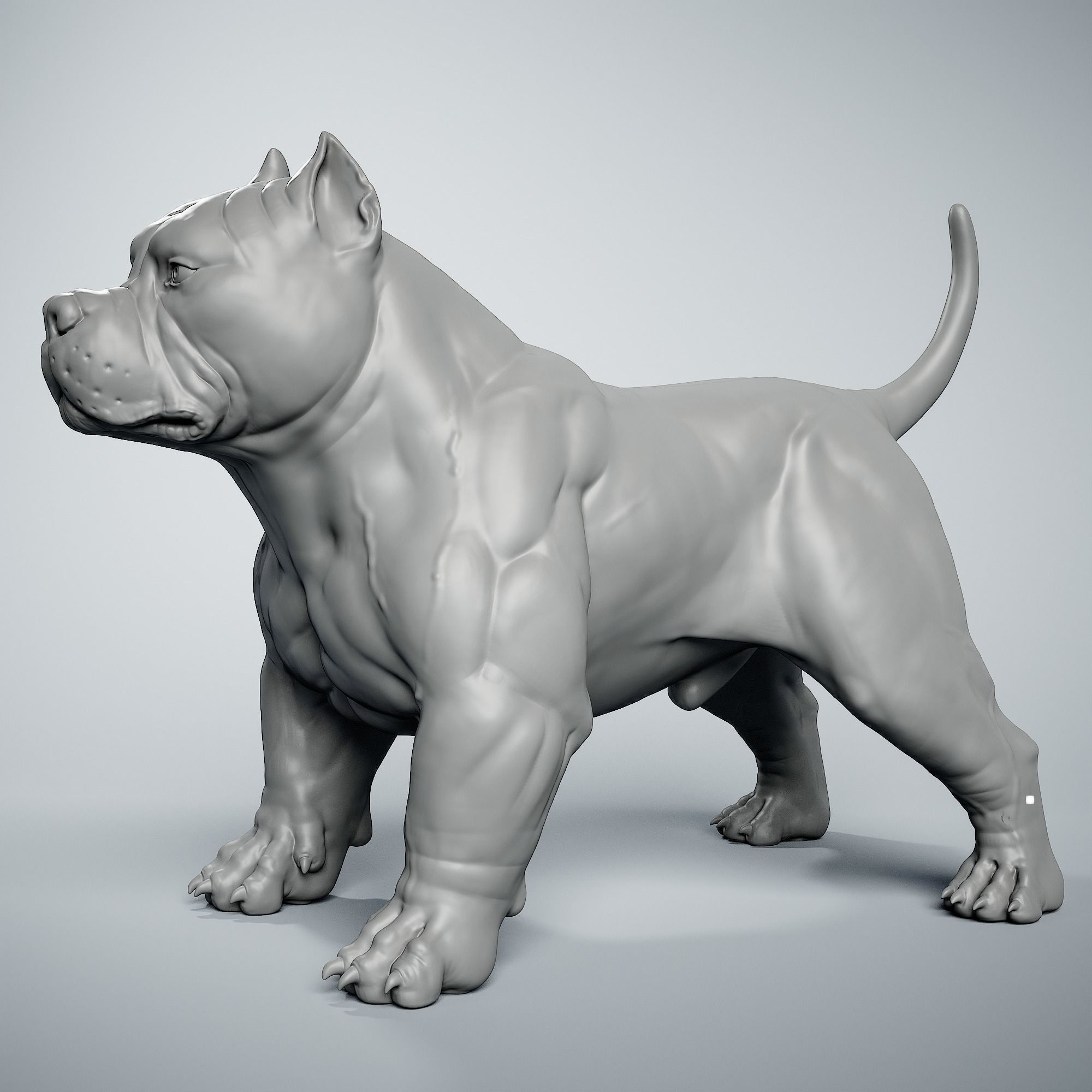 American Bully Dog 3D model 3D printable | CGTrader