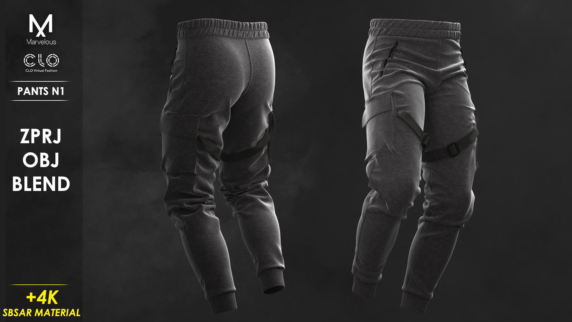 Free - Pant 1 - Marvelous Designer free 3D model | CGTrader