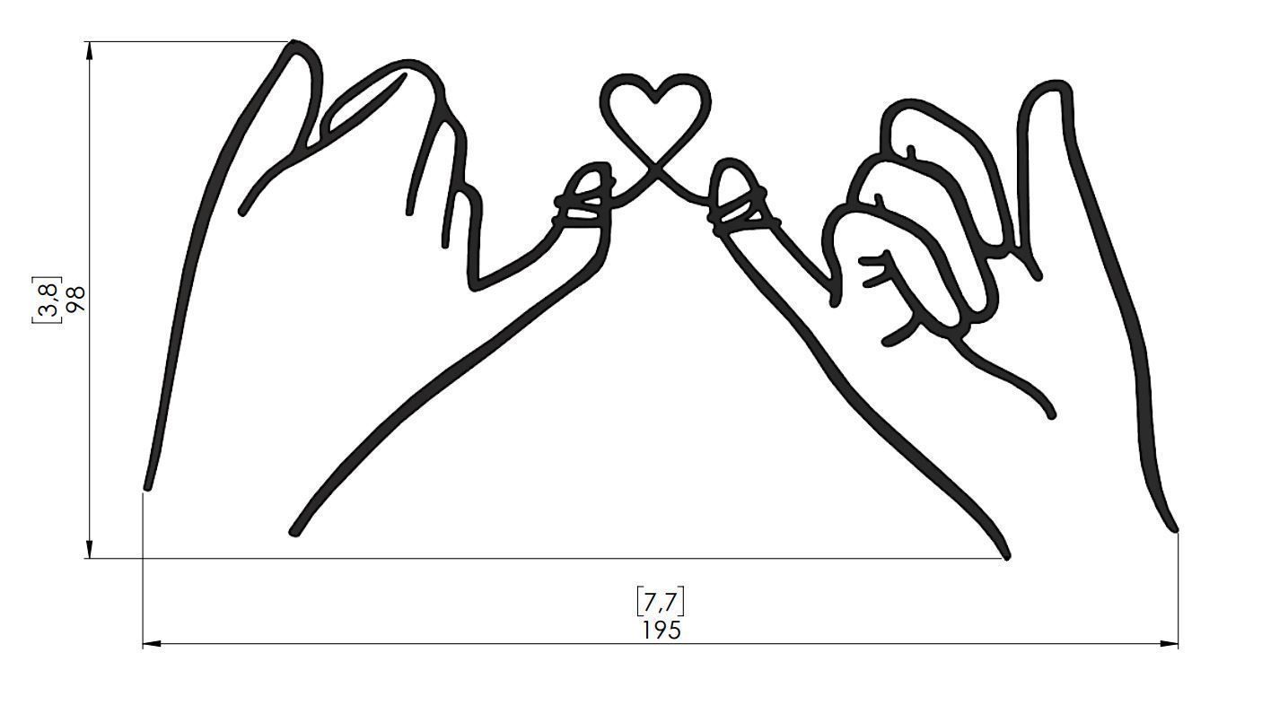 Line art - Friends 3D 3D model 3D printable | CGTrader