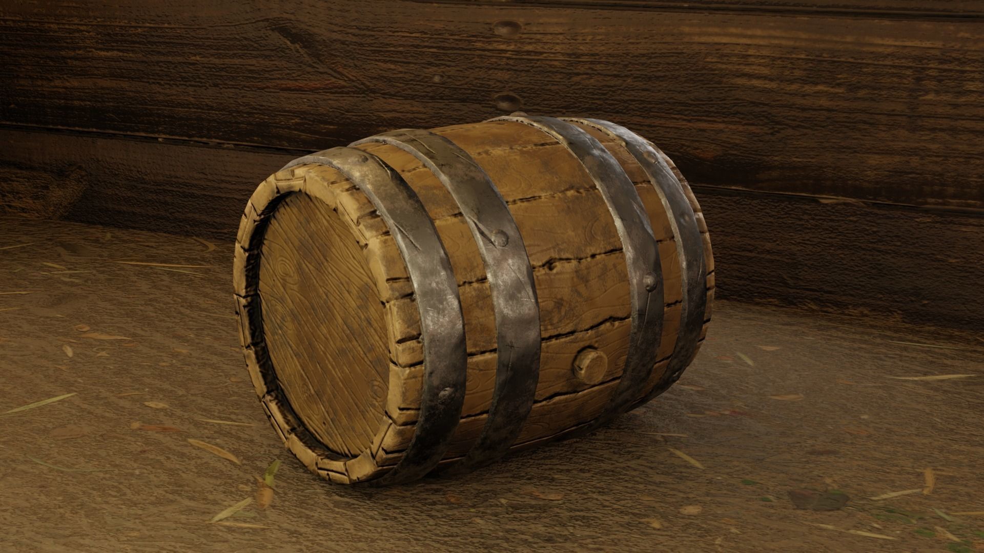 3D model GameReady Wooden Barrel VR / AR / low-poly | CGTrader