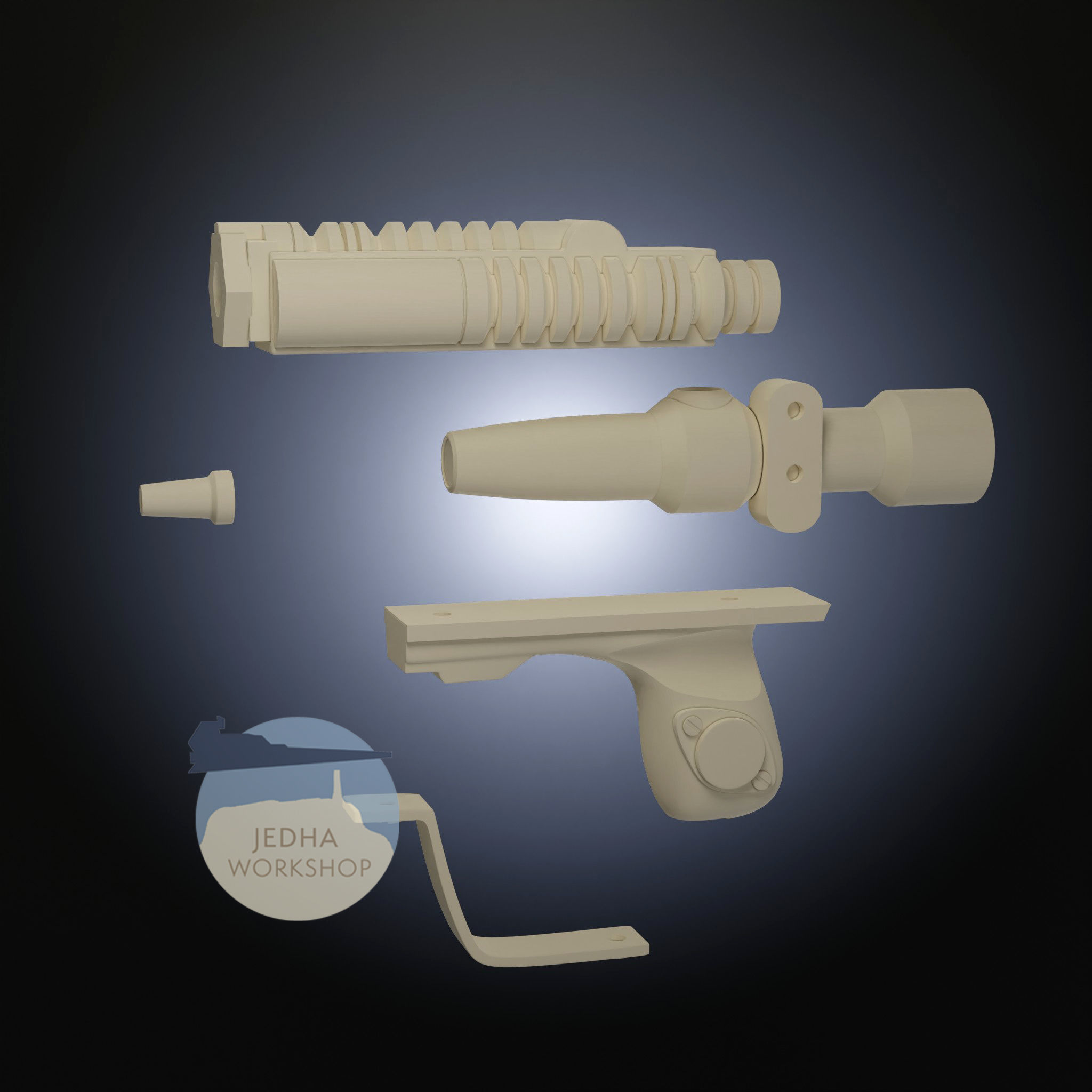 Biker Scout Blaster Pistol EC 17 3D Print STL Files Star Wars 3D model ...