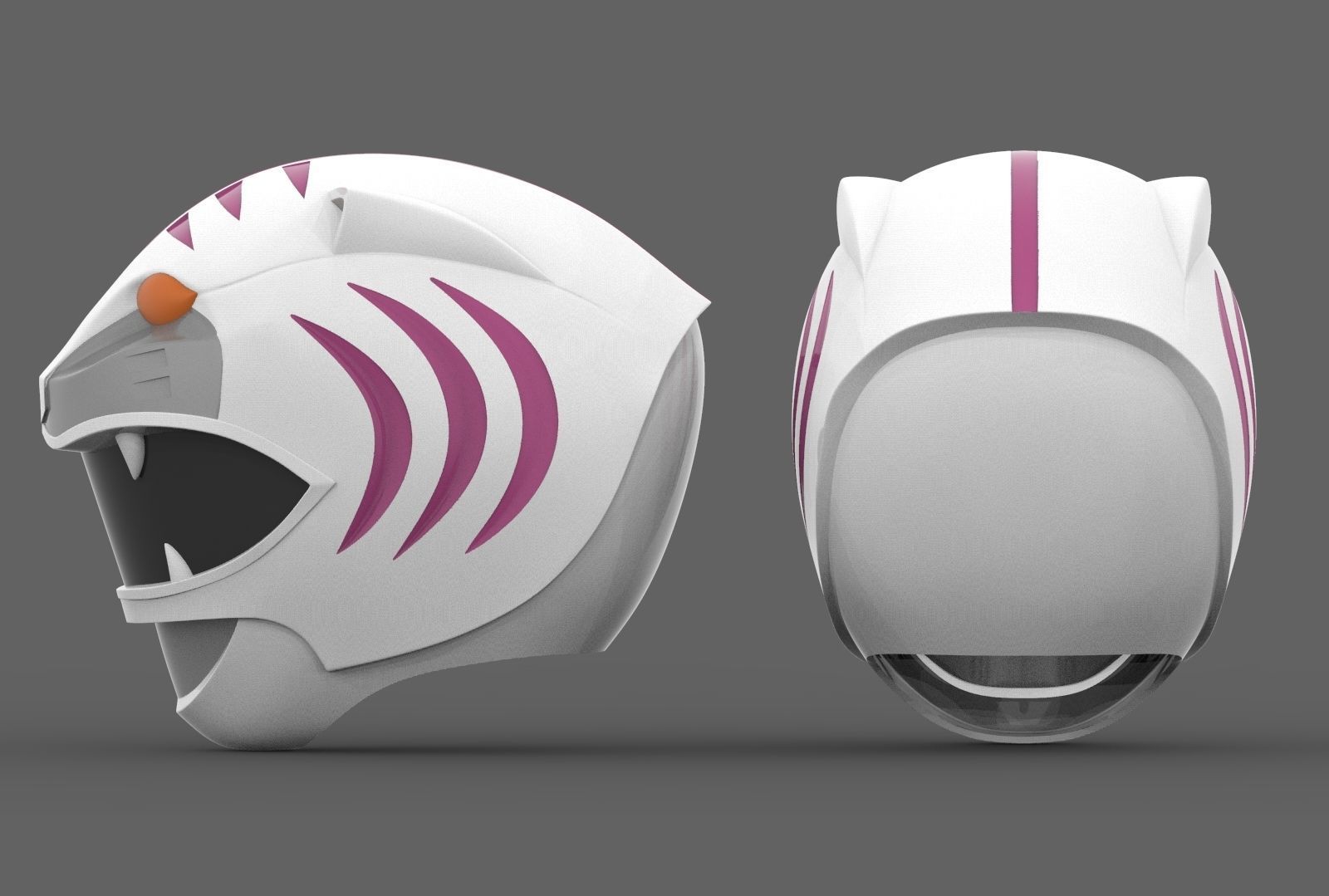 Power Ranger Wild Force-Gao Ranger White Helmet 3D model 3D printable ...