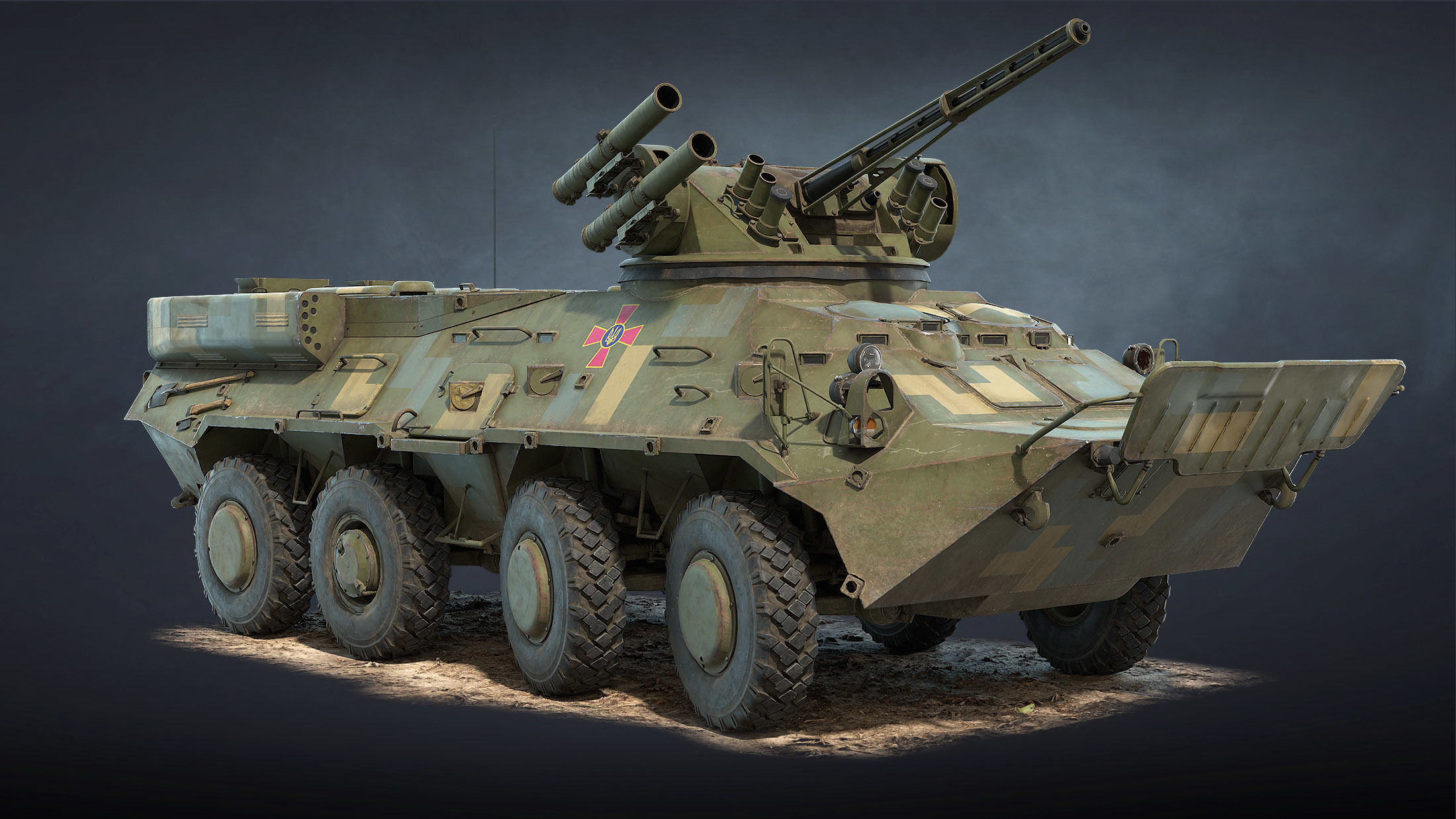 3D model BTR-3 Ukrainian APC Game Ready VR / AR / low-poly | CGTrader