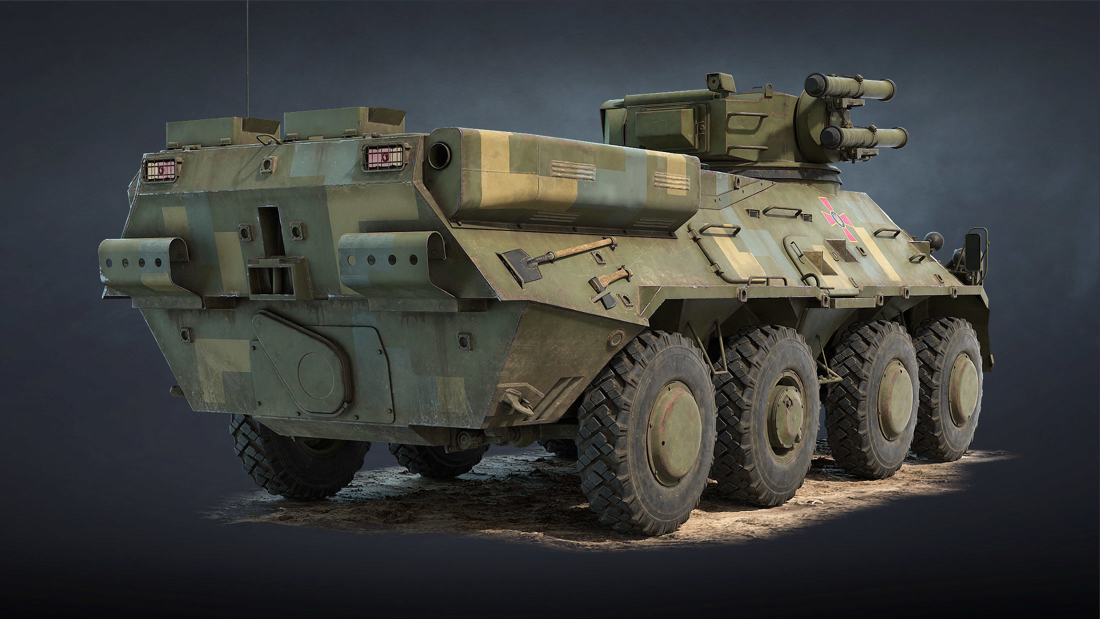 3D model BTR-3 Ukrainian APC Game Ready VR / AR / low-poly | CGTrader