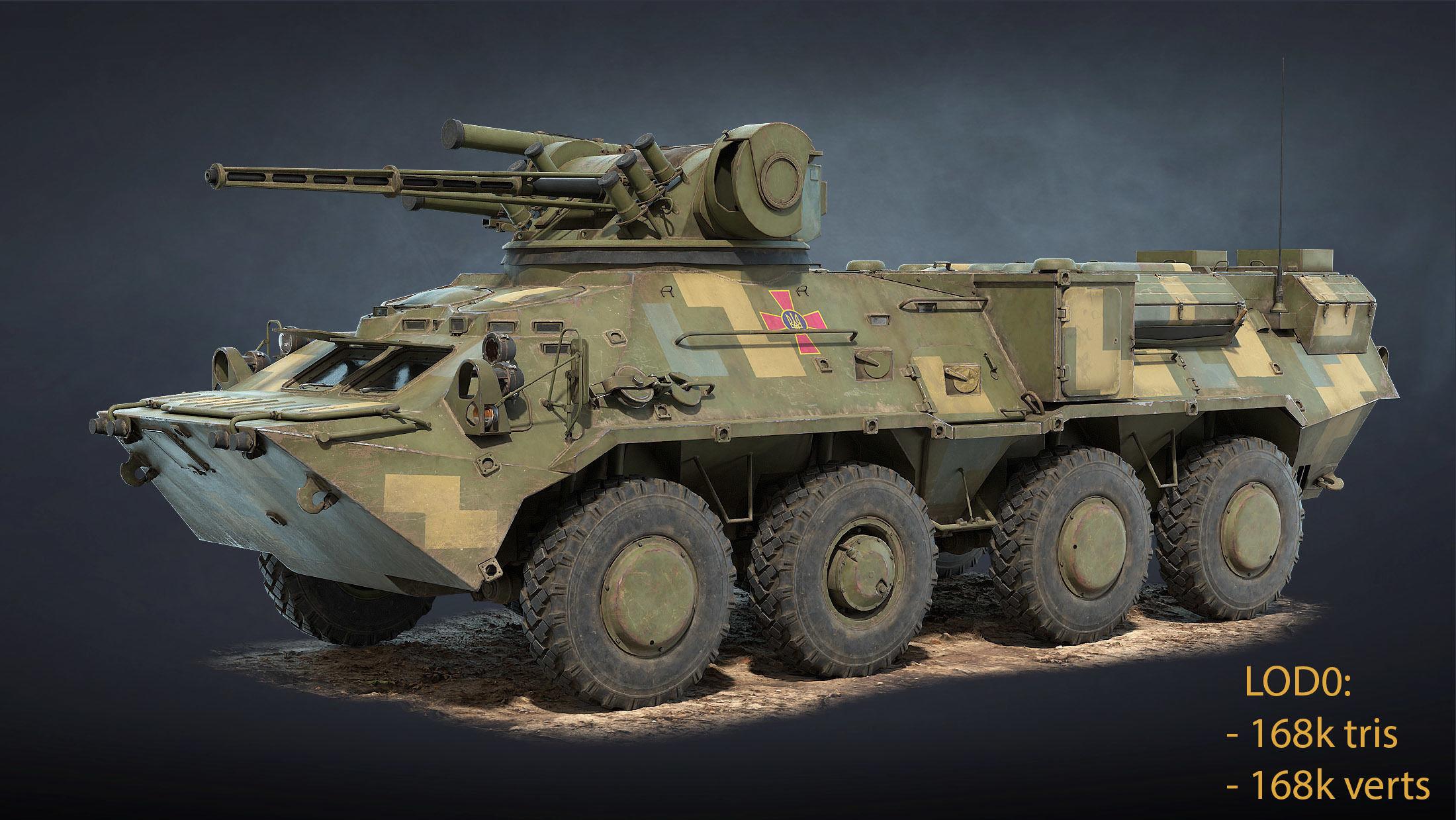 3D model BTR-3 Ukrainian APC Game Ready VR / AR / low-poly | CGTrader