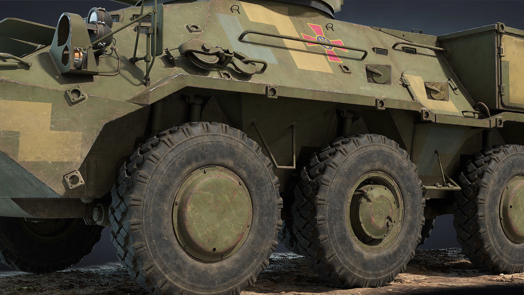 3D model BTR-3 Ukrainian APC Game Ready VR / AR / low-poly | CGTrader