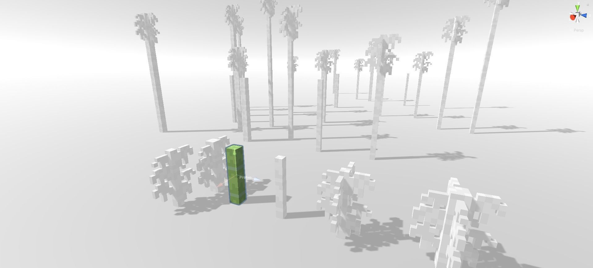 3D model Block Pack Bamboo - block styled voxel bamboo VR / AR / low ...