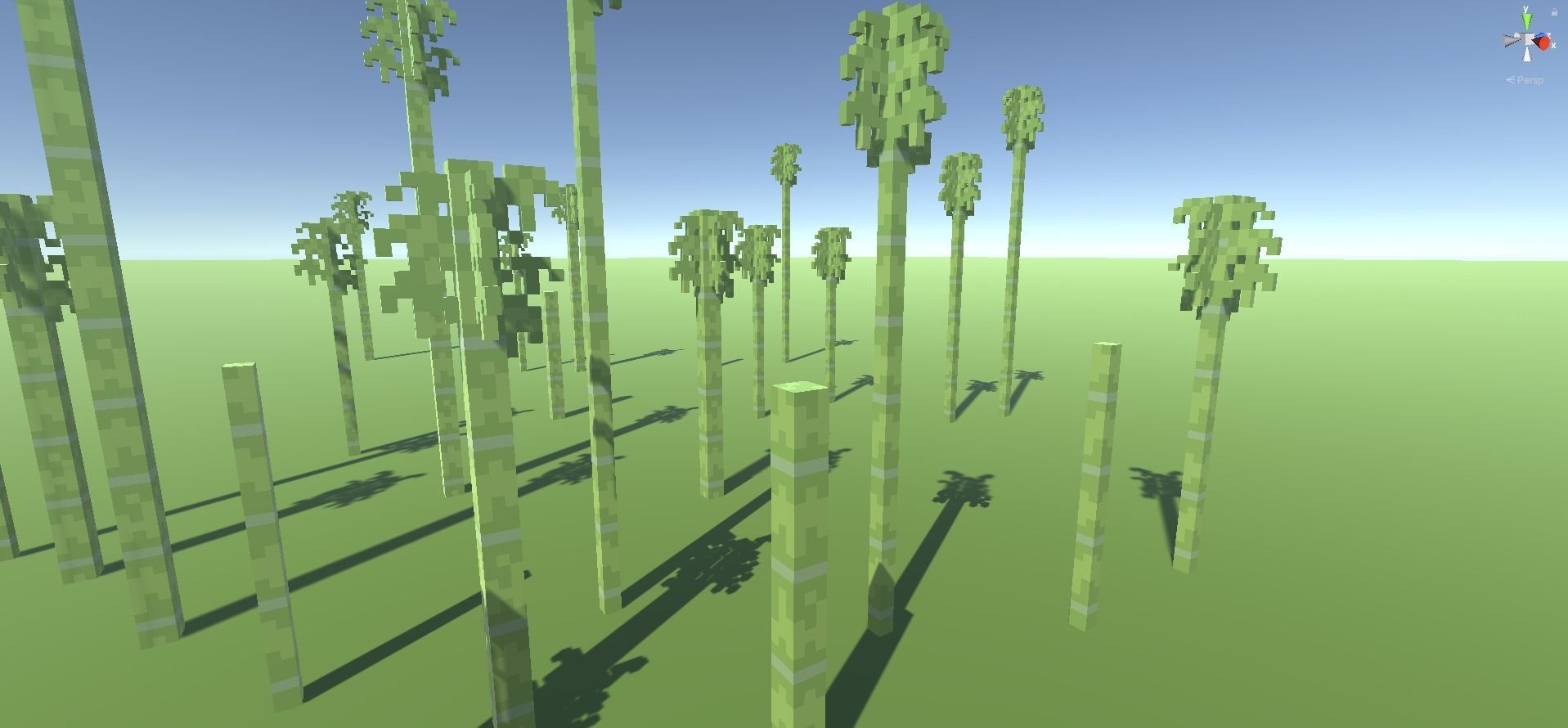 3D model Block Pack Bamboo - block styled voxel bamboo VR / AR / low ...