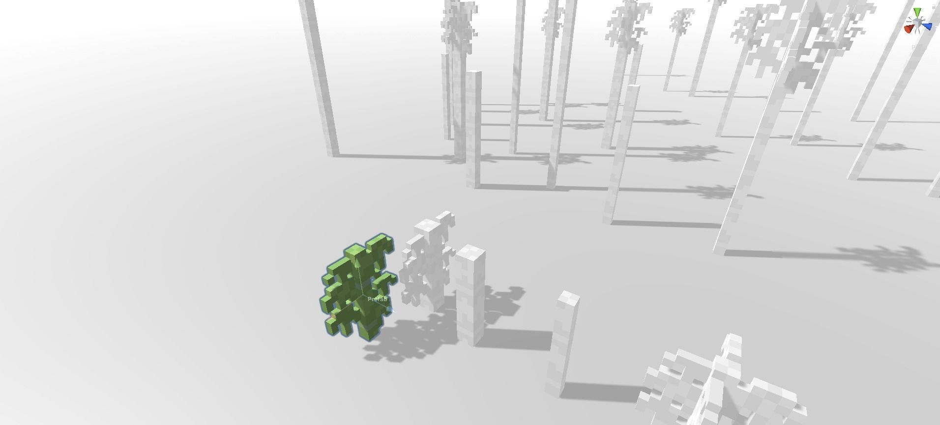 3D model Block Pack Bamboo - block styled voxel bamboo VR / AR / low ...