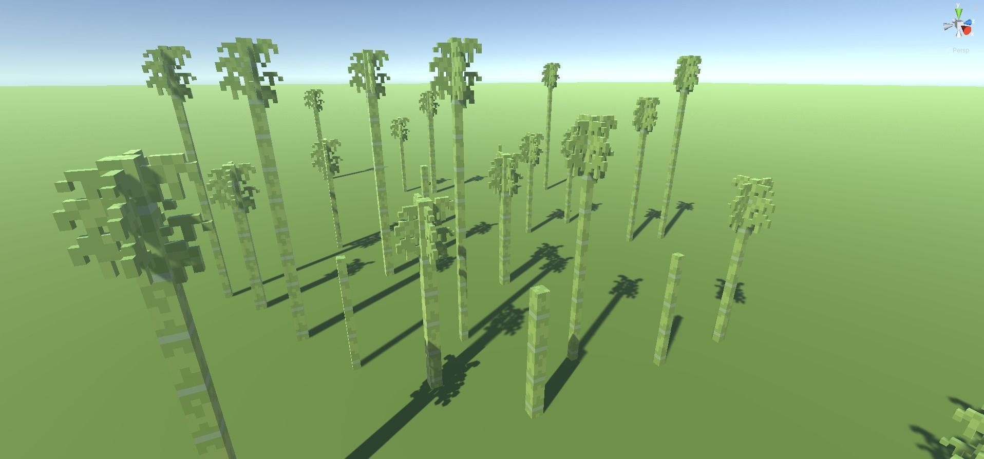 3D model Block Pack Bamboo - block styled voxel bamboo VR / AR / low ...