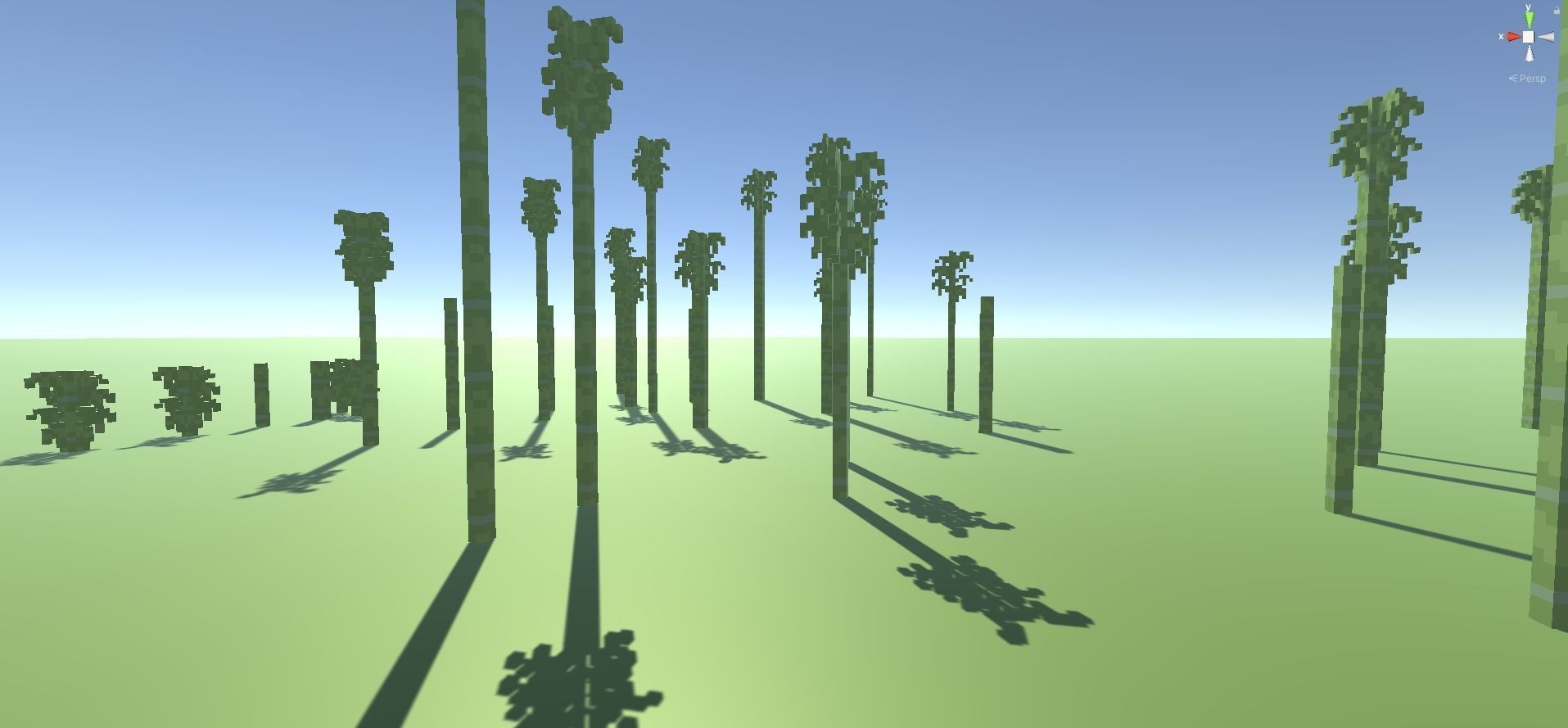 3D model Block Pack Bamboo - block styled voxel bamboo VR / AR / low ...