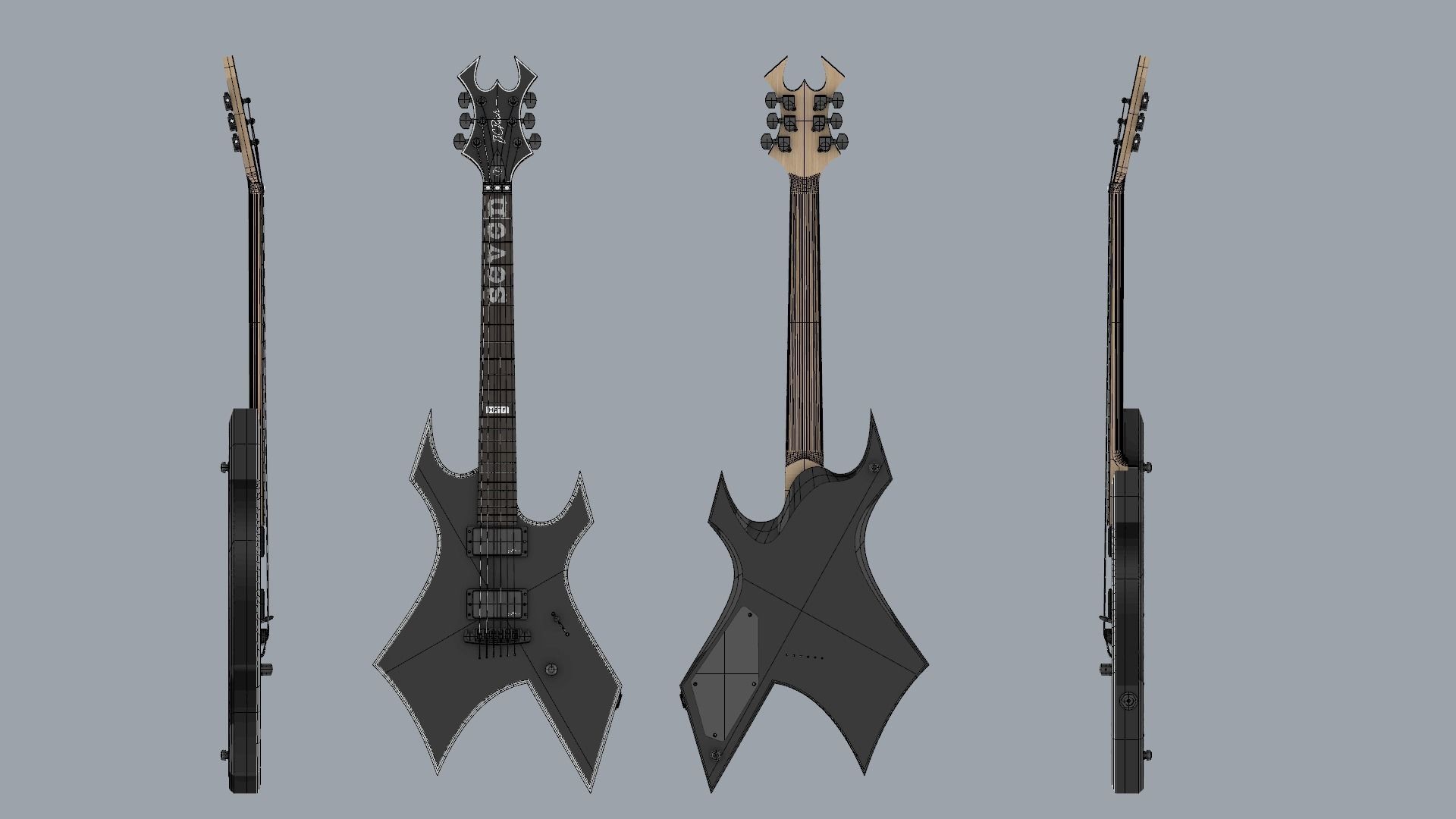 Mick Thomson Warlock Series Guitar 3D model | CGTrader