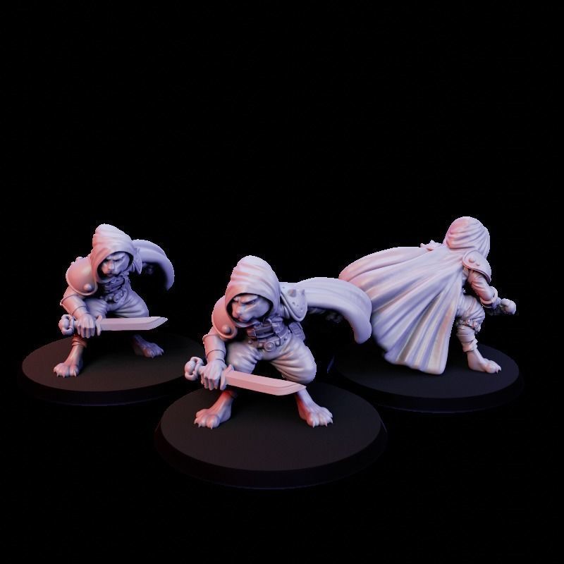 Cat men 3D model 3D printable | CGTrader