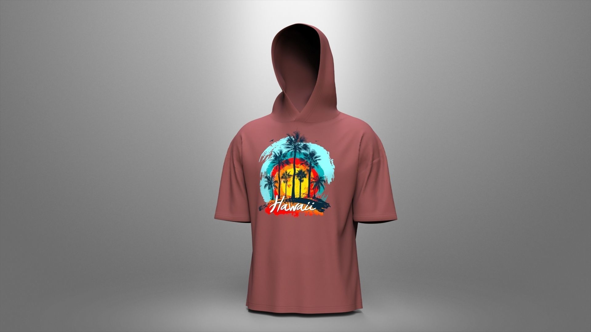Short Sleeve Hoodie Design 3D model | CGTrader