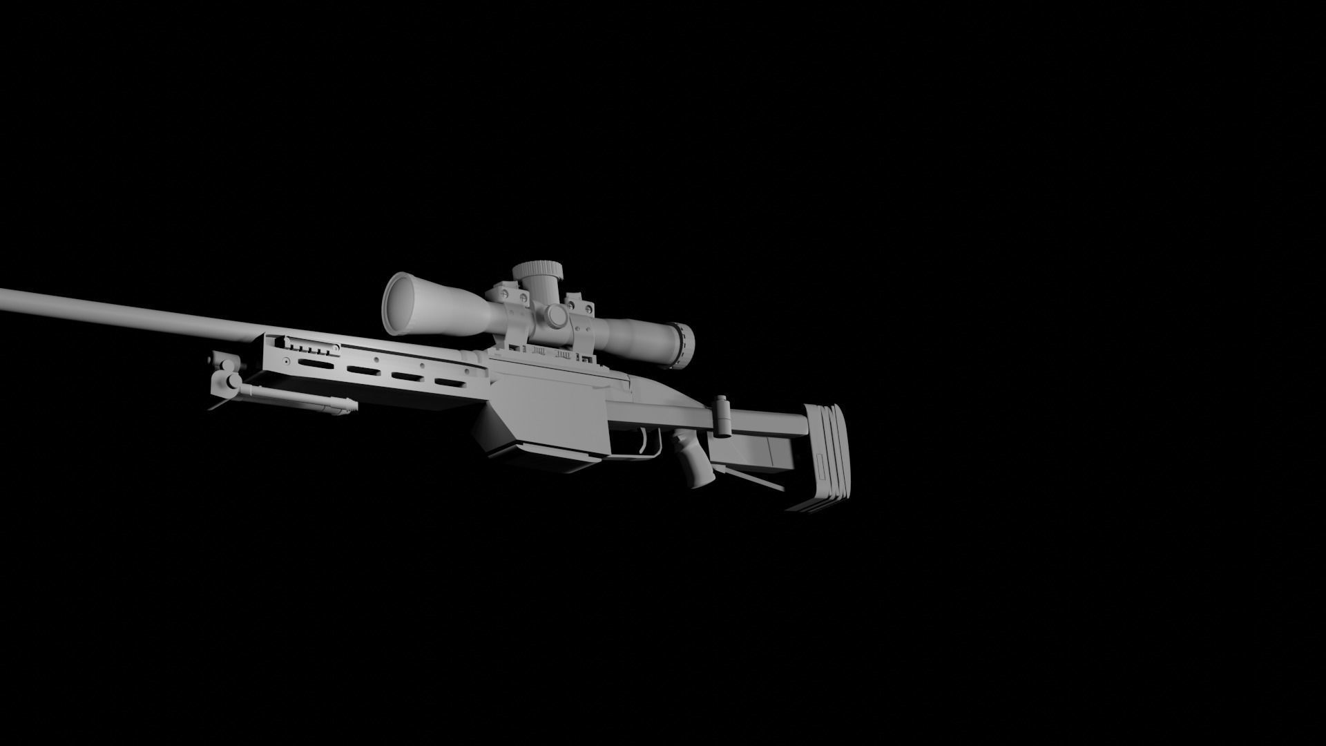 Sniper rifle free 3D model | CGTrader