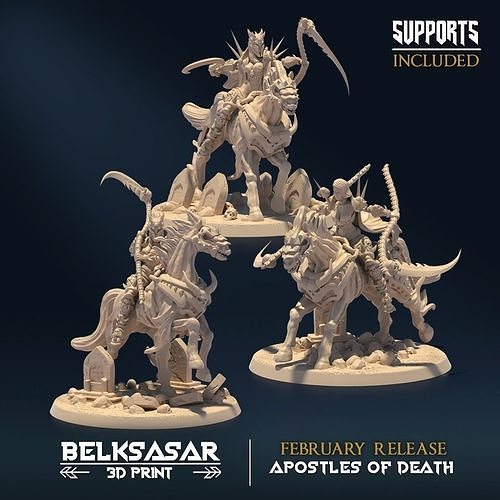 Reaper Rider Set x3 3D model 3D printable | CGTrader