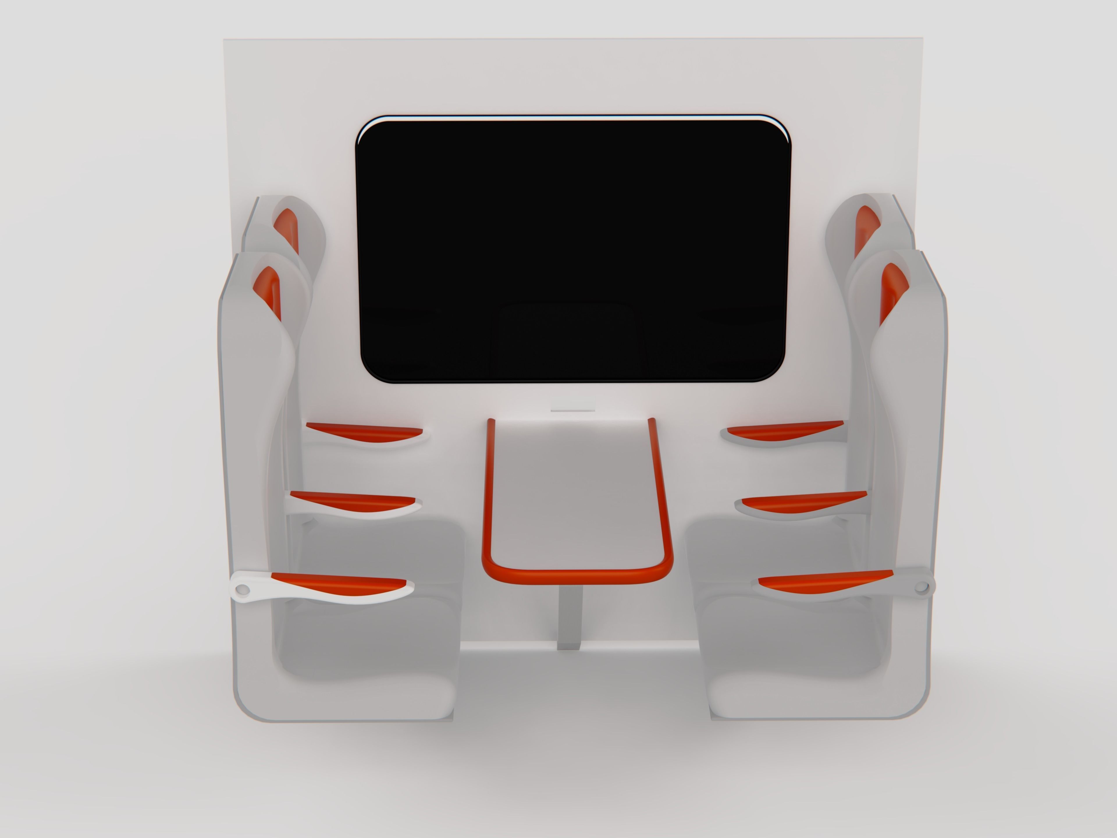 TRAIN SEAT AND TABLE 3D model | CGTrader