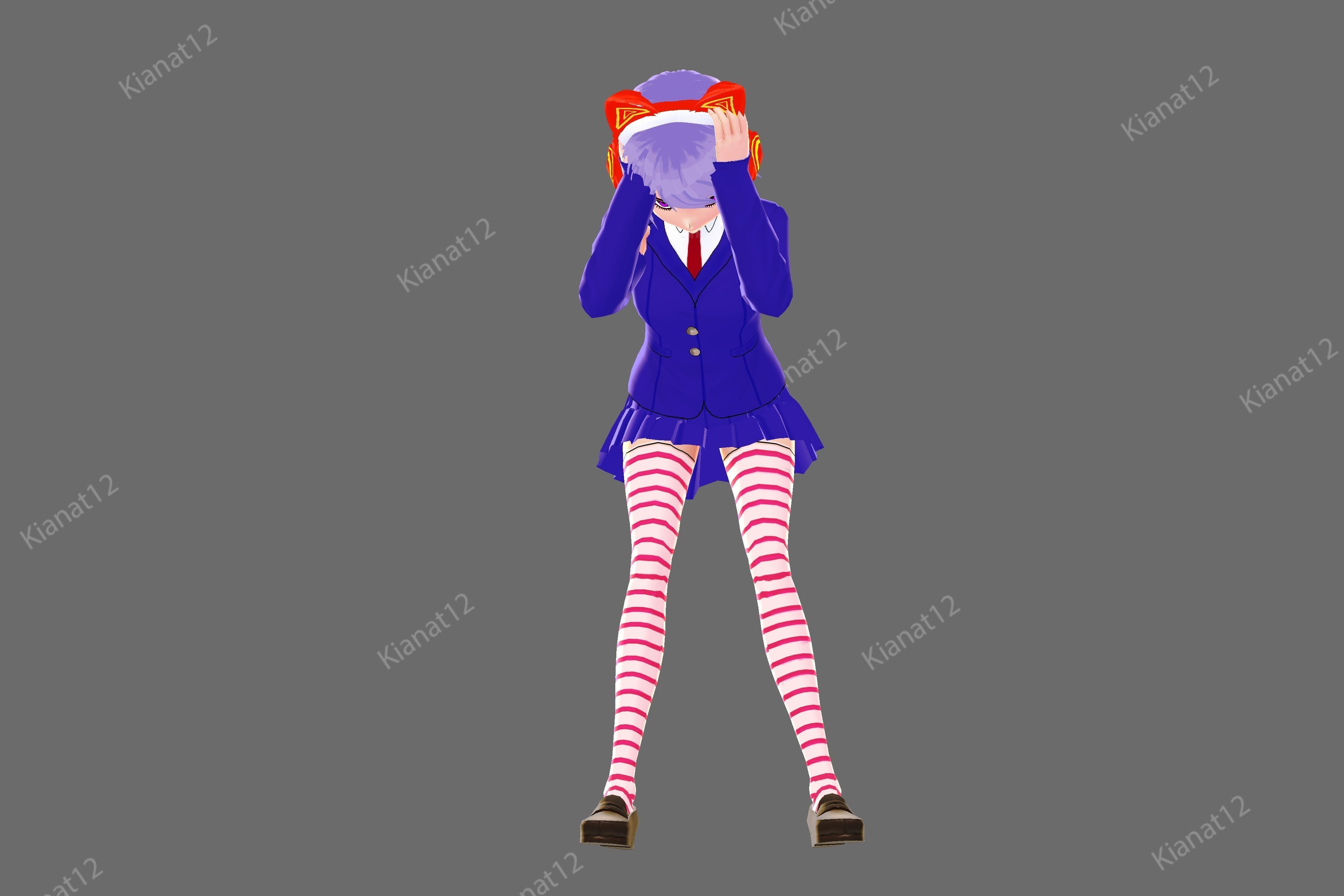 3D model 3d anime style girl avatar VR / AR / low-poly | CGTrader