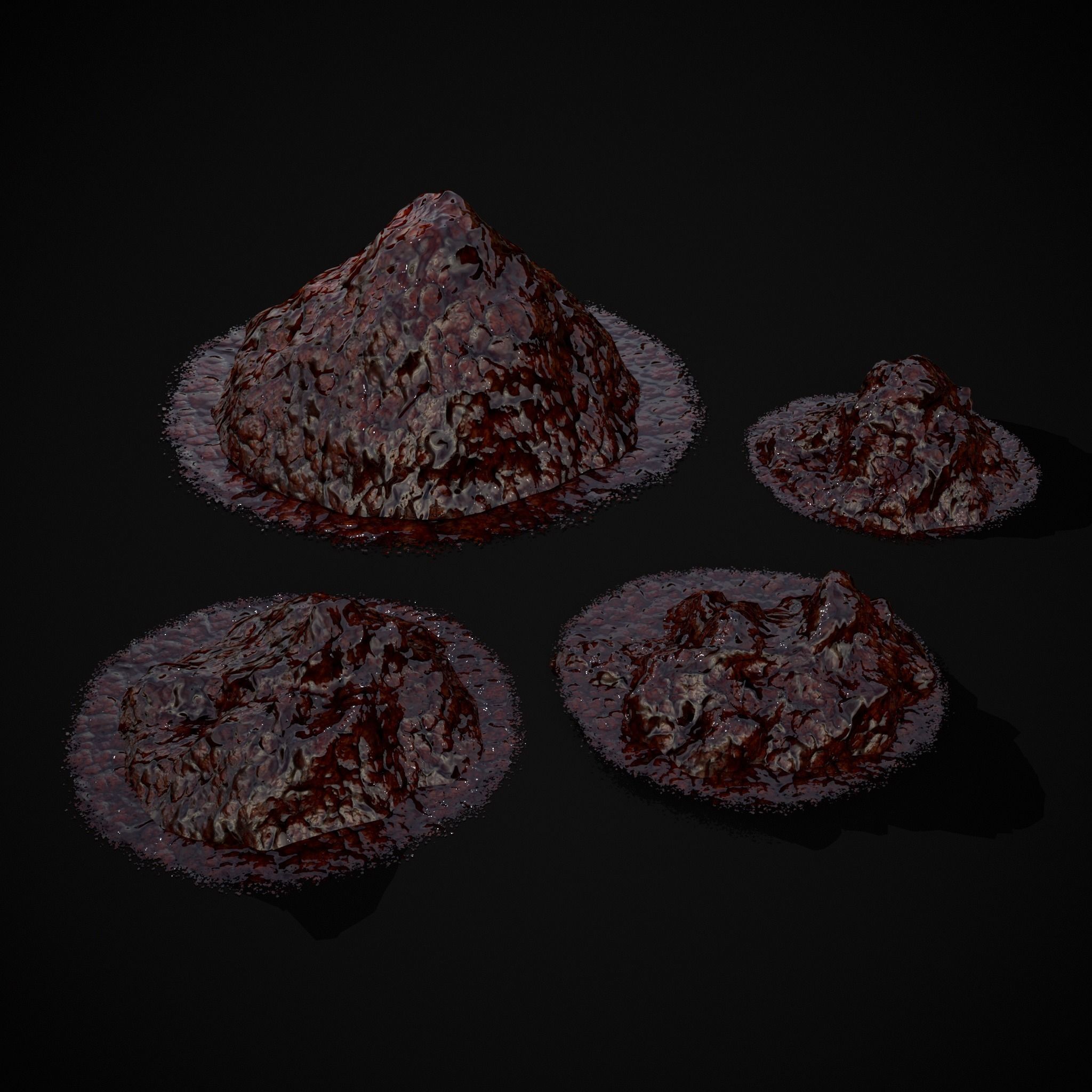 3D model Blood and Guts Piles VR / AR / low-poly | CGTrader