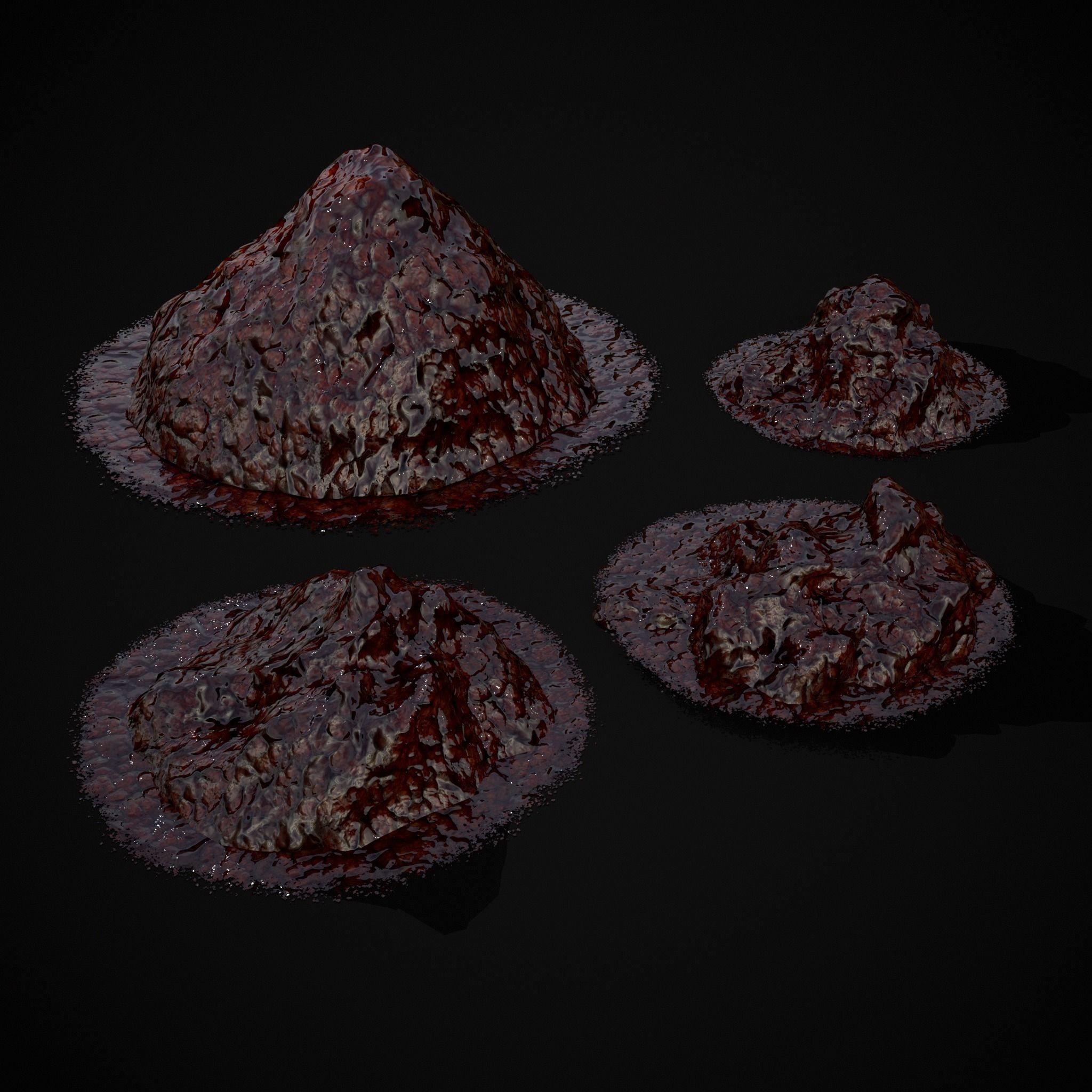 3D model Blood and Guts Piles VR / AR / low-poly | CGTrader