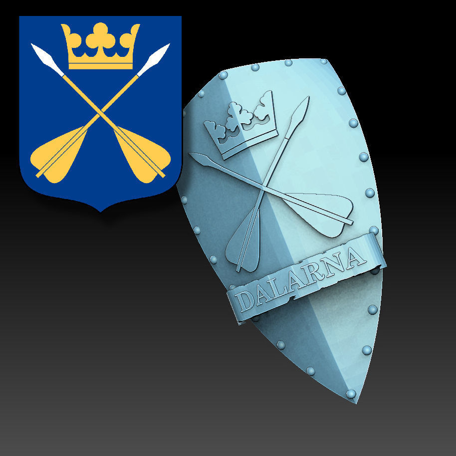 Provinces of Sweden Shield Pack 3D model 3D printable | CGTrader
