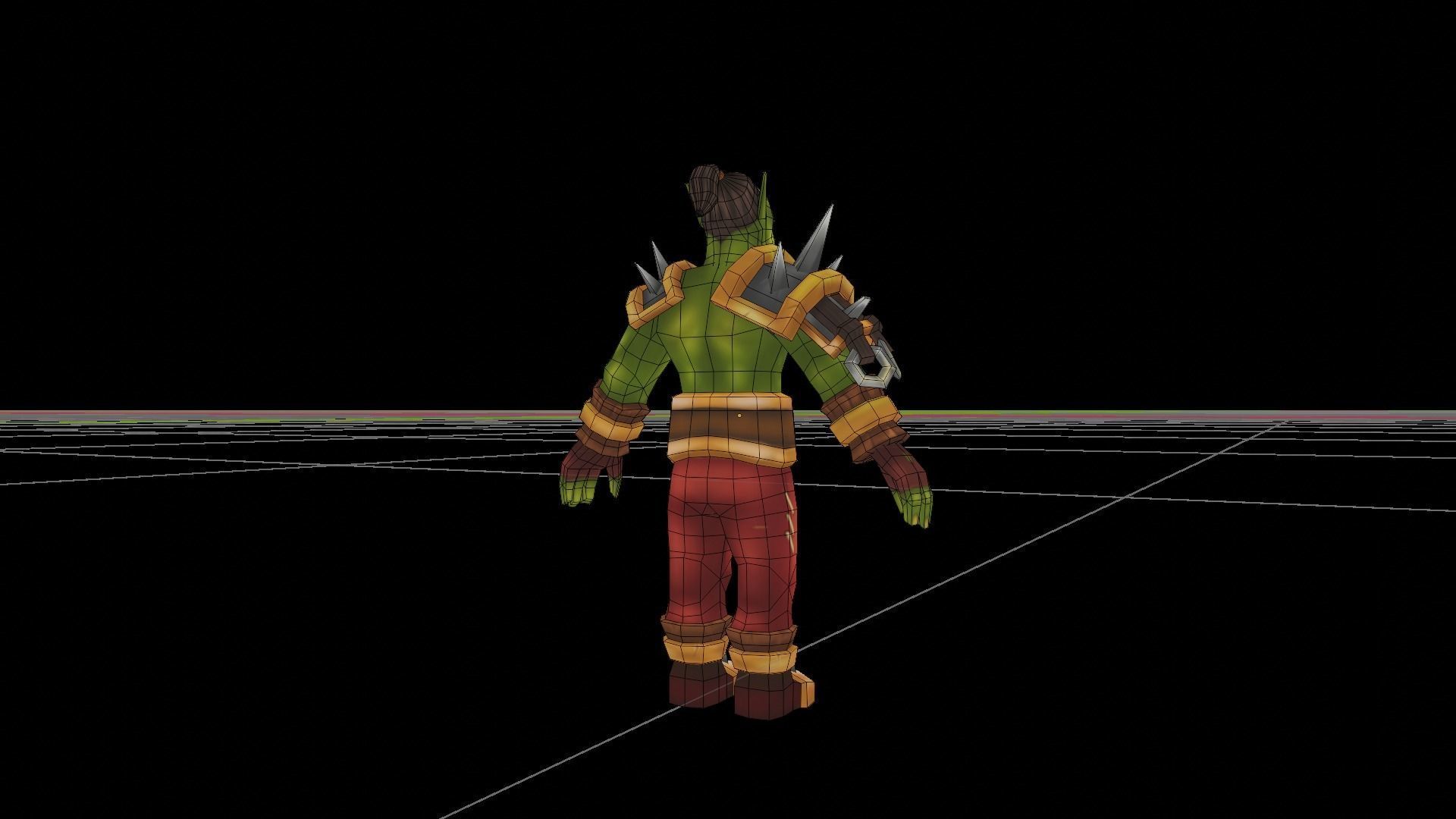 3D model ORC LOWPOLY with HANDPAINTED texture VR / AR / low-poly | CGTrader