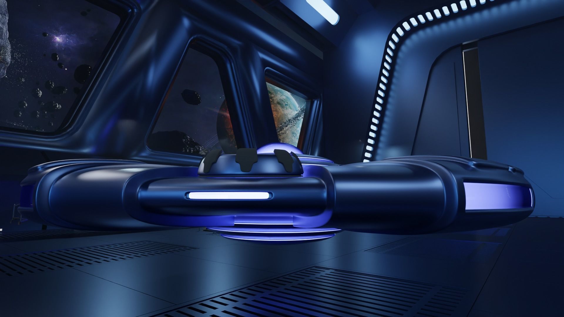 UFO 5 Rover Wheel Spaceship - Ovni - Flying Saucer 3D model | CGTrader